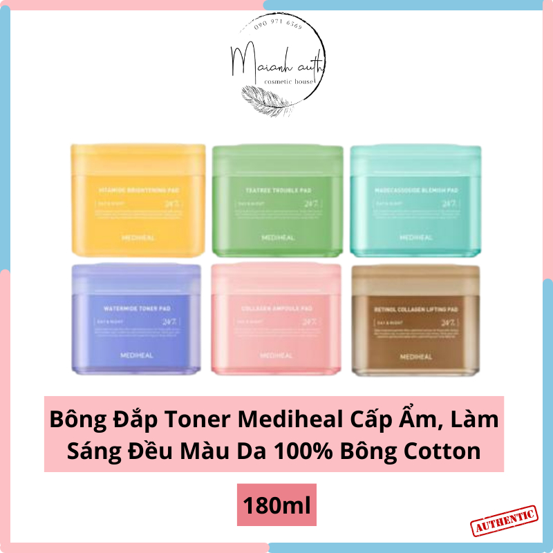 Toner Pad Mediheal Moisturizing Cotton Mediheal Toner Brightens Skin ...