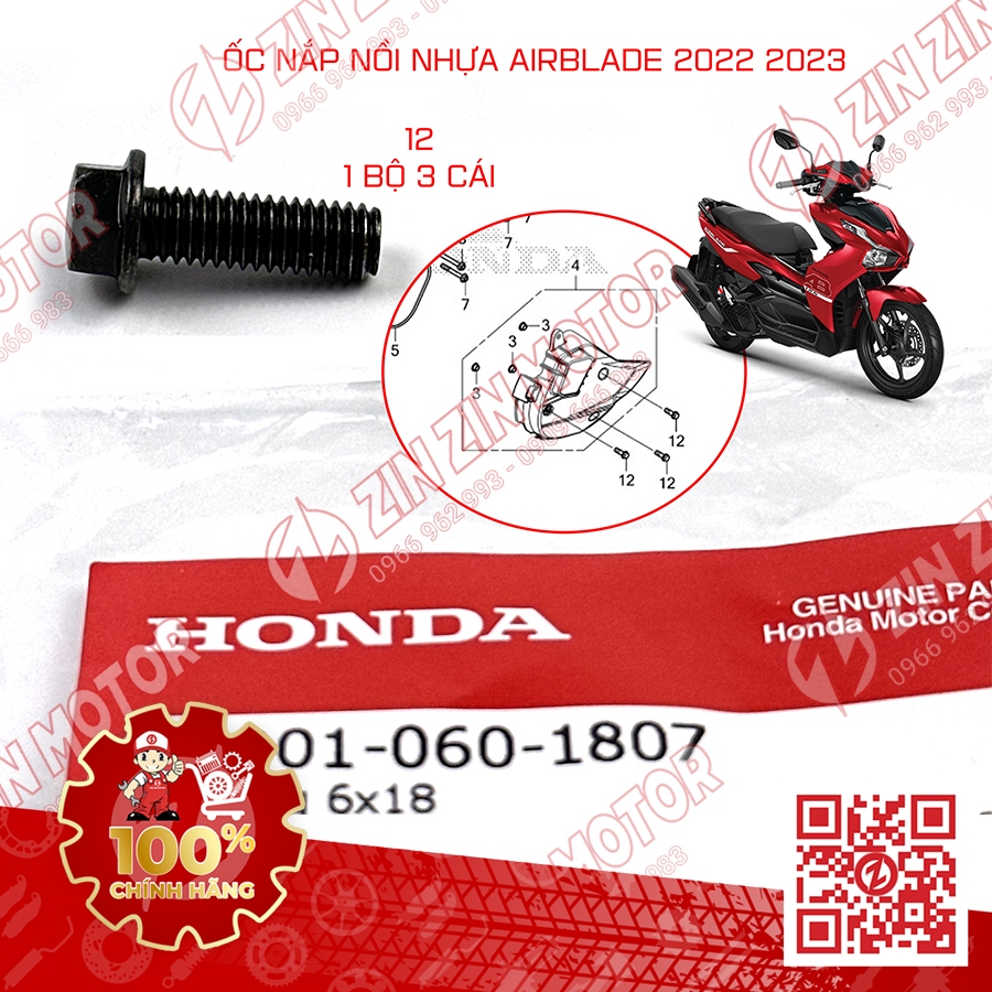 Ab 2022 2023+, AB 160, Air Blade 125 2022 2023 + 96001-06018-07 Genuine ...