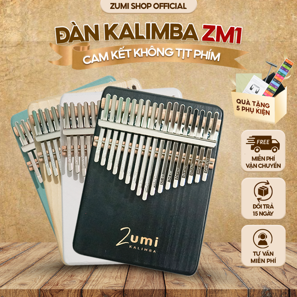 Zumi Kalimba - Zm1 17 Keys Resonant Sound, Free Instruction Book, No ...