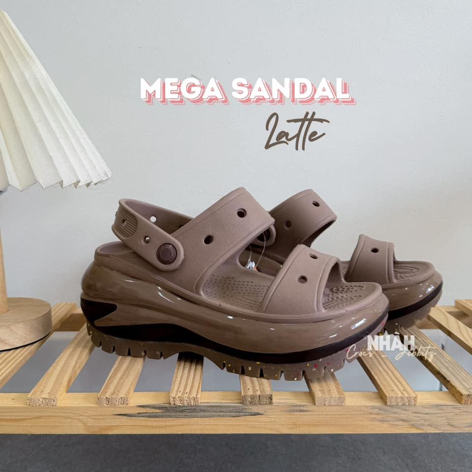 Crocs Mega Sandal Brown LATTE - NEW COLOR 2024 | Shopee Malaysia