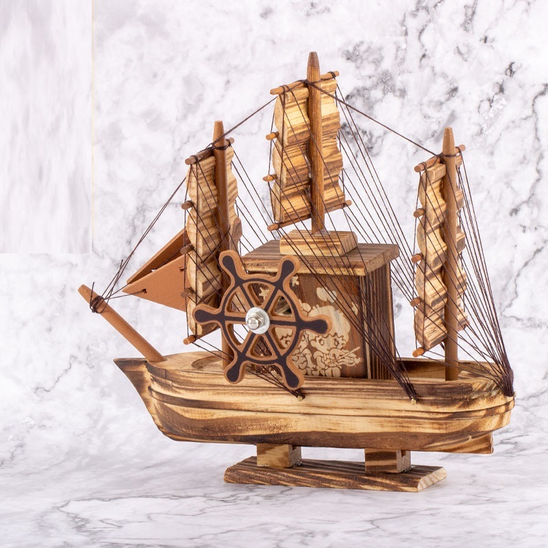 Sailboat model with music box. Smooth sailing | Shopee Malaysia