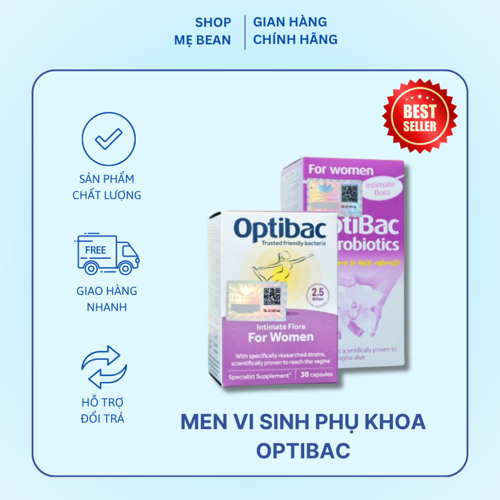 Optibac Purple - Gynecological Probiotics, Genital Care, Beneficial ...