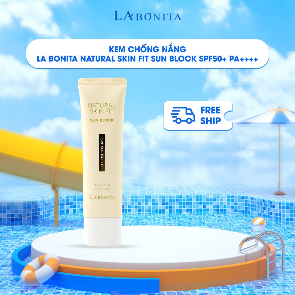 La Bonita Natural Skin Fit Sun Block SPF50+ PA ++ + 50g Sunscreen ...