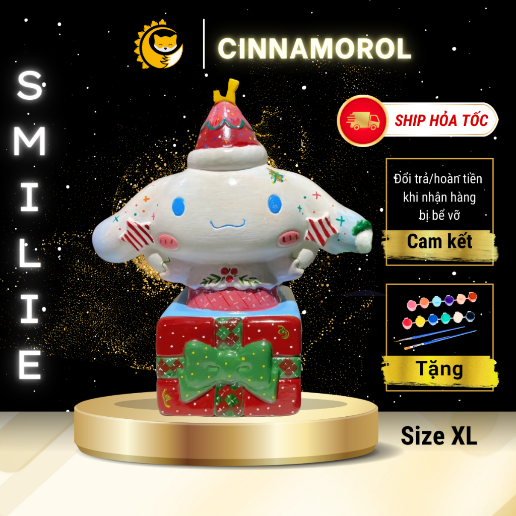 Cinnamoroll Plaster Coloring Statue, cute gift box, hot statue with ...