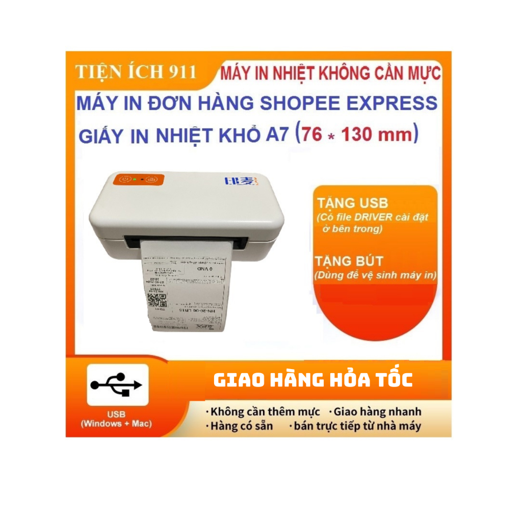 Ip-80bt thermal printer with Bluetooth +USB connection, A7 size prints ...