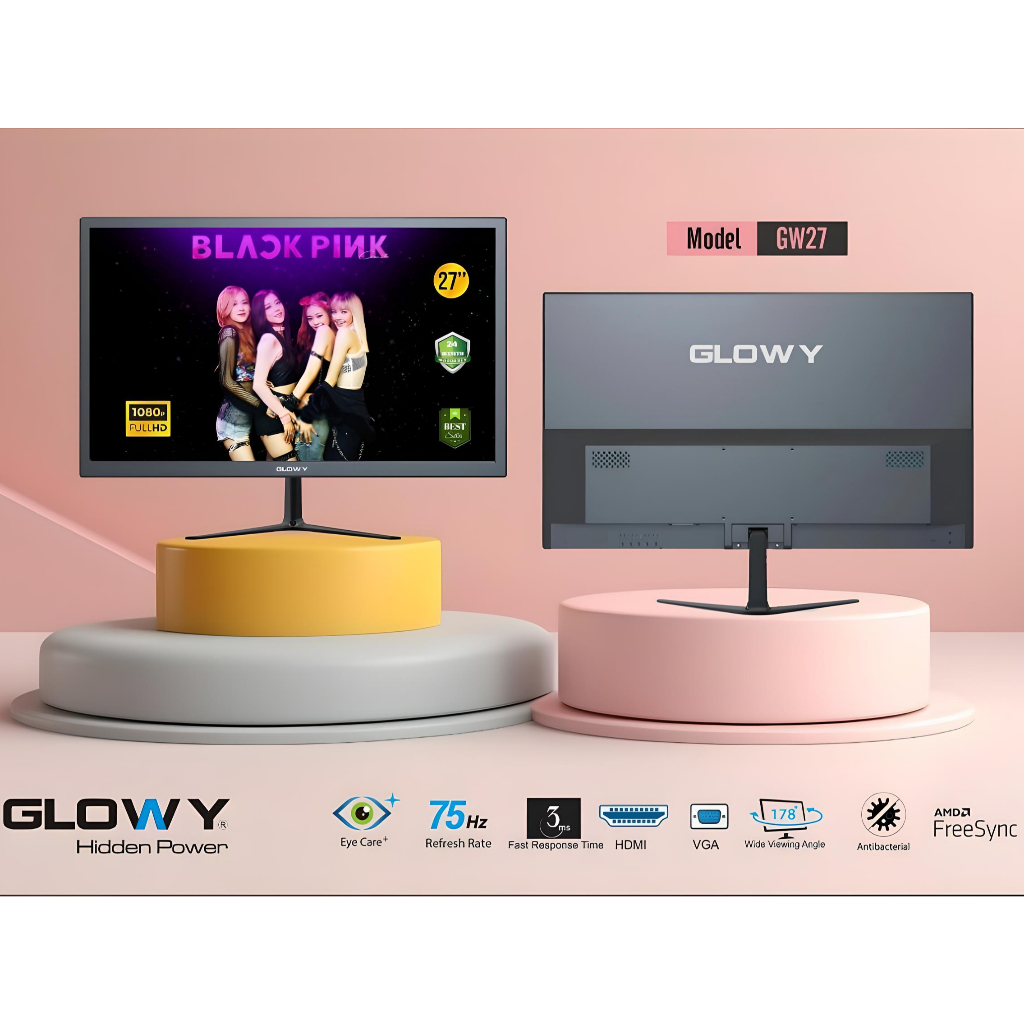 Glowy 19 ",20", 22",24,27" Computer Screen new 100% Full HD 75hz-180hz ...
