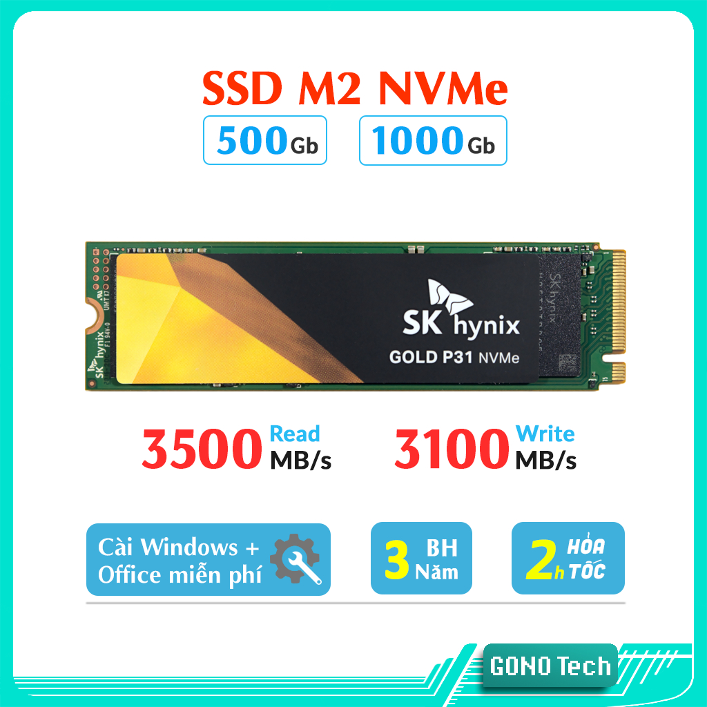 SK HYNIX M2 NVME 500GB SD hard drive SSD Hyaluronic Gold P31 M.2 PCIe ...