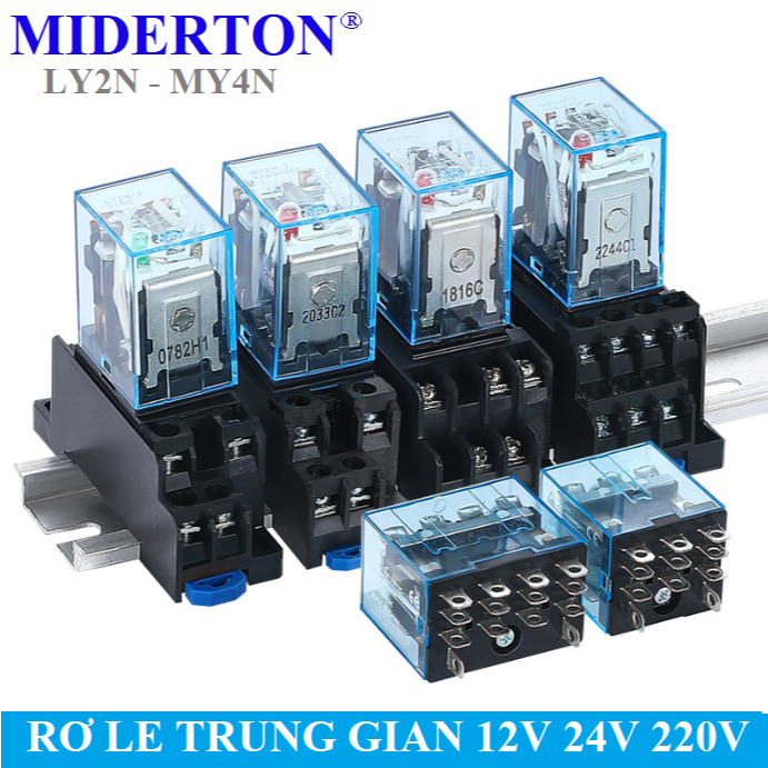 Miderton intermediate relay 8 LY2N 14-pin pin MY4N 12V 24V 220V 5A GENUINE high quality | Shopee ...