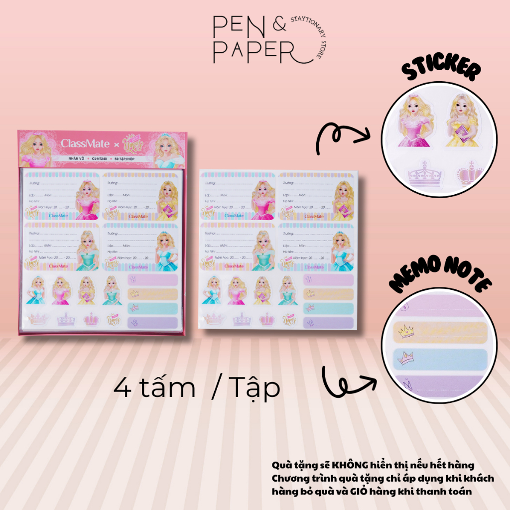 Classmate Cute Princess Notebook Label For Girls With Super Beautiful ...