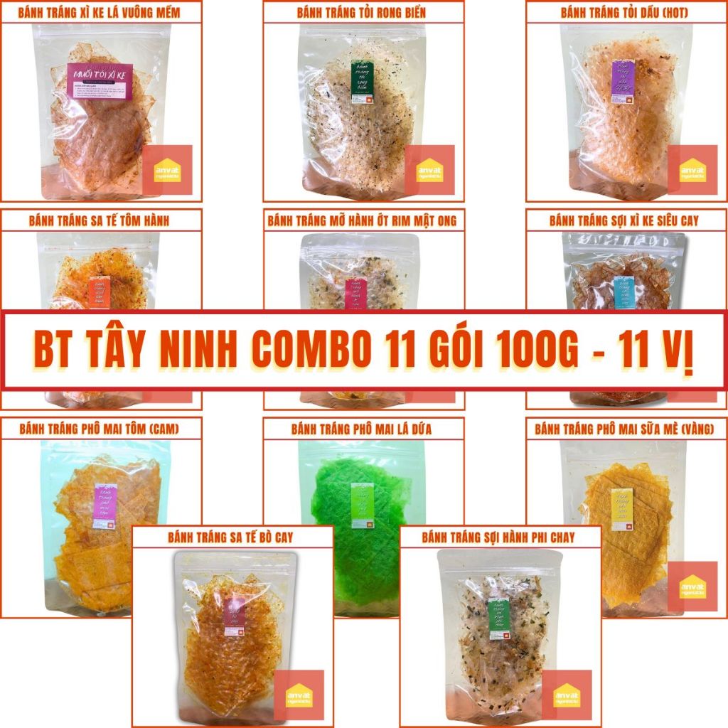 Full COMBO - 11 PACKAGES OF 11 VARIETY OF TAY NINH MIXED RICE CAKE ...
