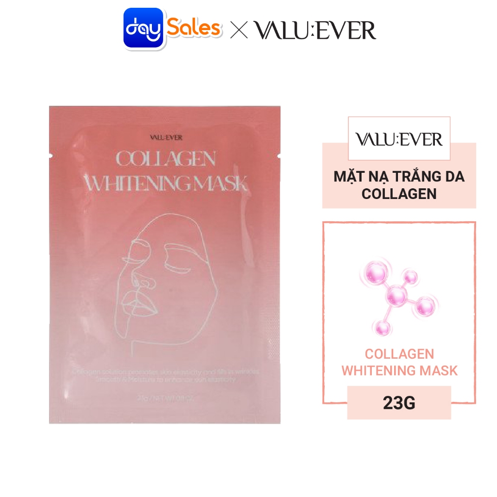 Valu:ever Collagen Whitening Mask (23g Pack) | Shopee Malaysia