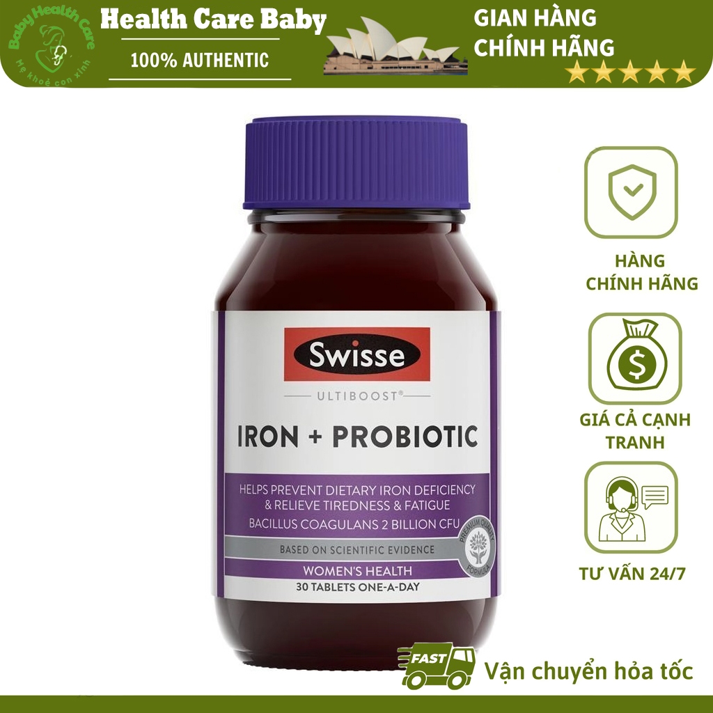 Swisse Iron + Probiotic Australia 30 Tablets | Shopee Malaysia