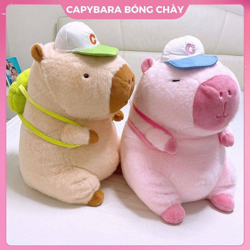 Gb22 Pink Capybara Teddy Bear - Brown Capybara Wearing Balloon ...