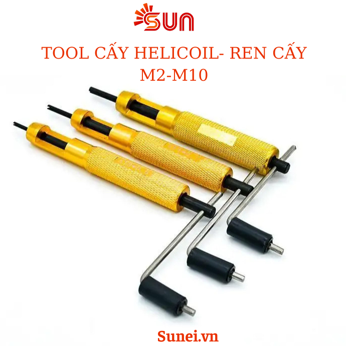 XO M2, M2.5, M3, M4, M5, M6, M8, M10 spring helicoil thread implanter ...