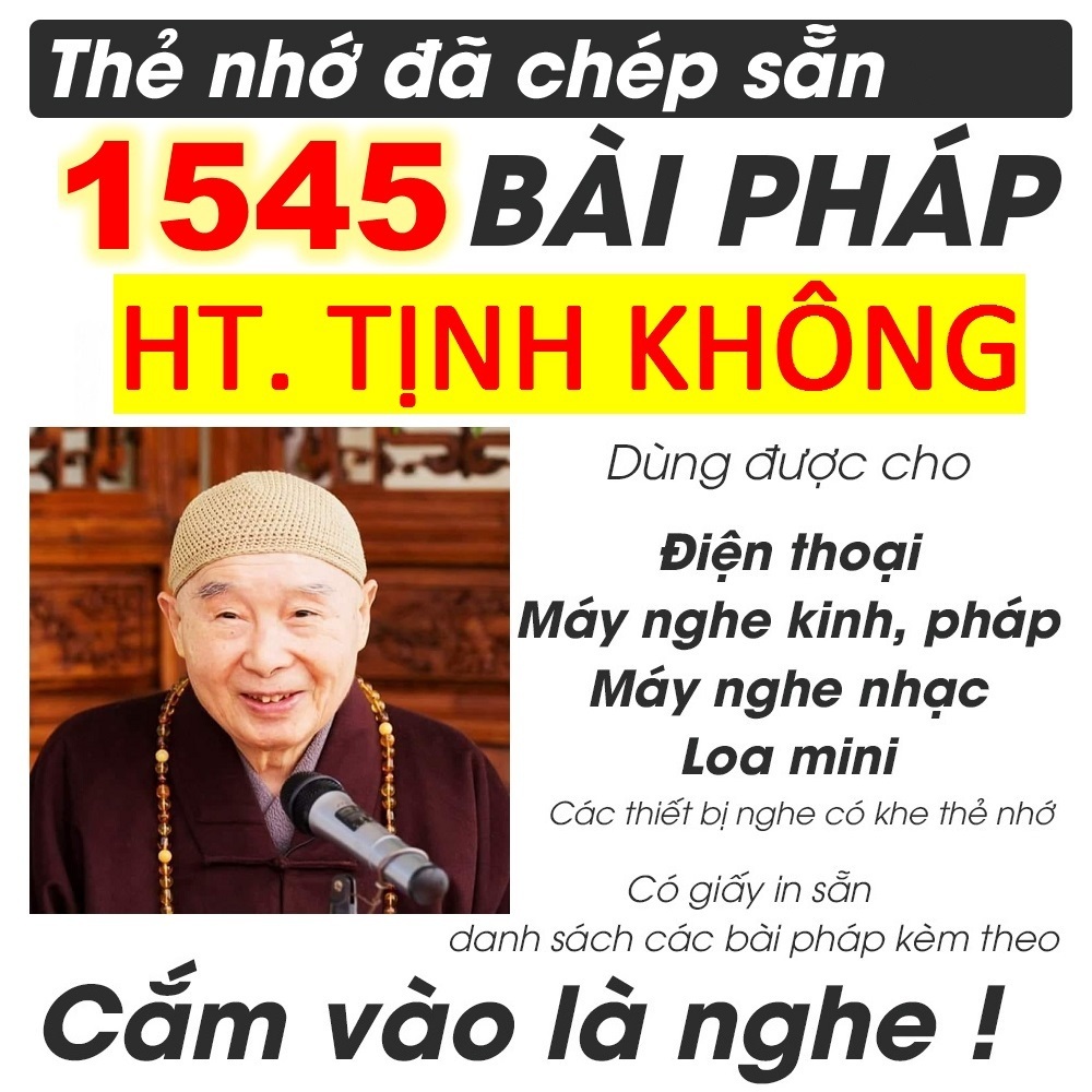 Pre-written 8G Memory Card with 1545 Dharma Lessons of Venerable Tinh ...
