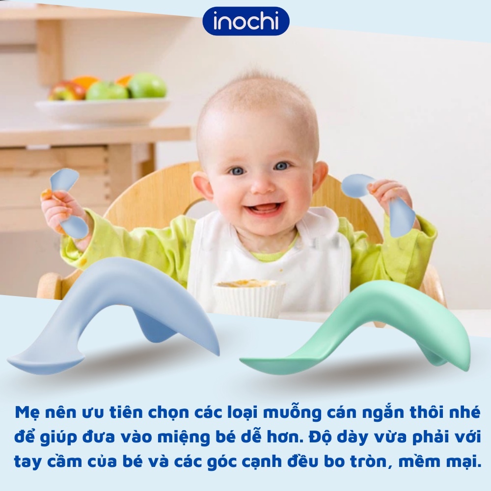 Weaning Spoon (1 Pc) Amori INOCHI Plastic Smart Self-Feeding Scoop ...