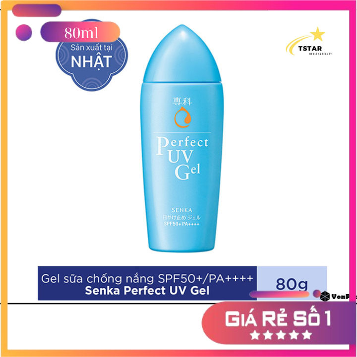 Senka Perfect UV Gel SPF50+ PA + + + 80ml, Lifting Skin Tone, Effective ...