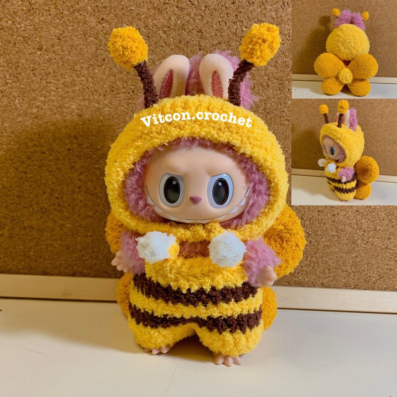 (Real Photo) handmade lovely bee labubu clothes Set | Shopee Malaysia
