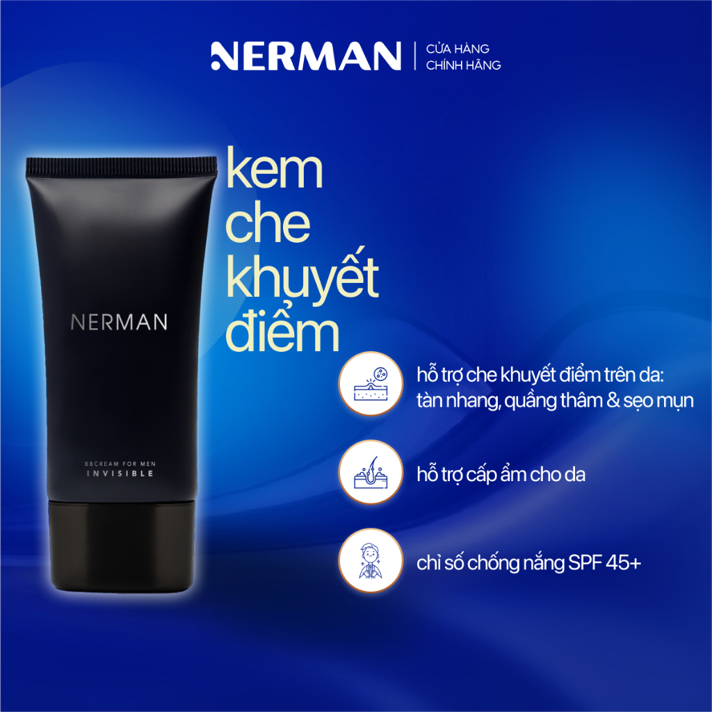 Nerman BB Cream Invisible 3-In-1 Men's Concealer Sunscreen Spf 45 ...