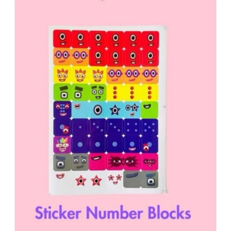 Numberblocks Sticker Linking Cube Number Block Sticker | Shopee Malaysia