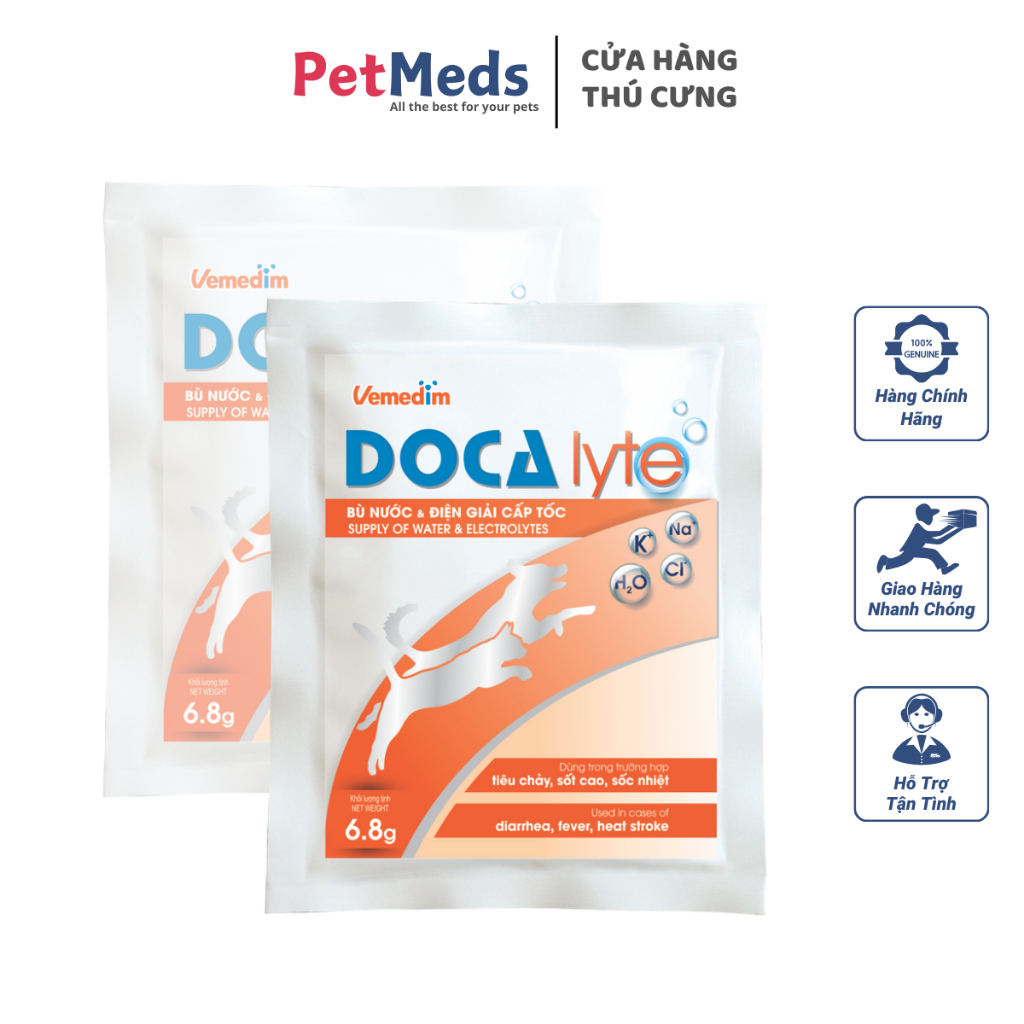 Docallyte Vemedim Rapid Hydration and Electrolyte Rehydration for Dogs ...