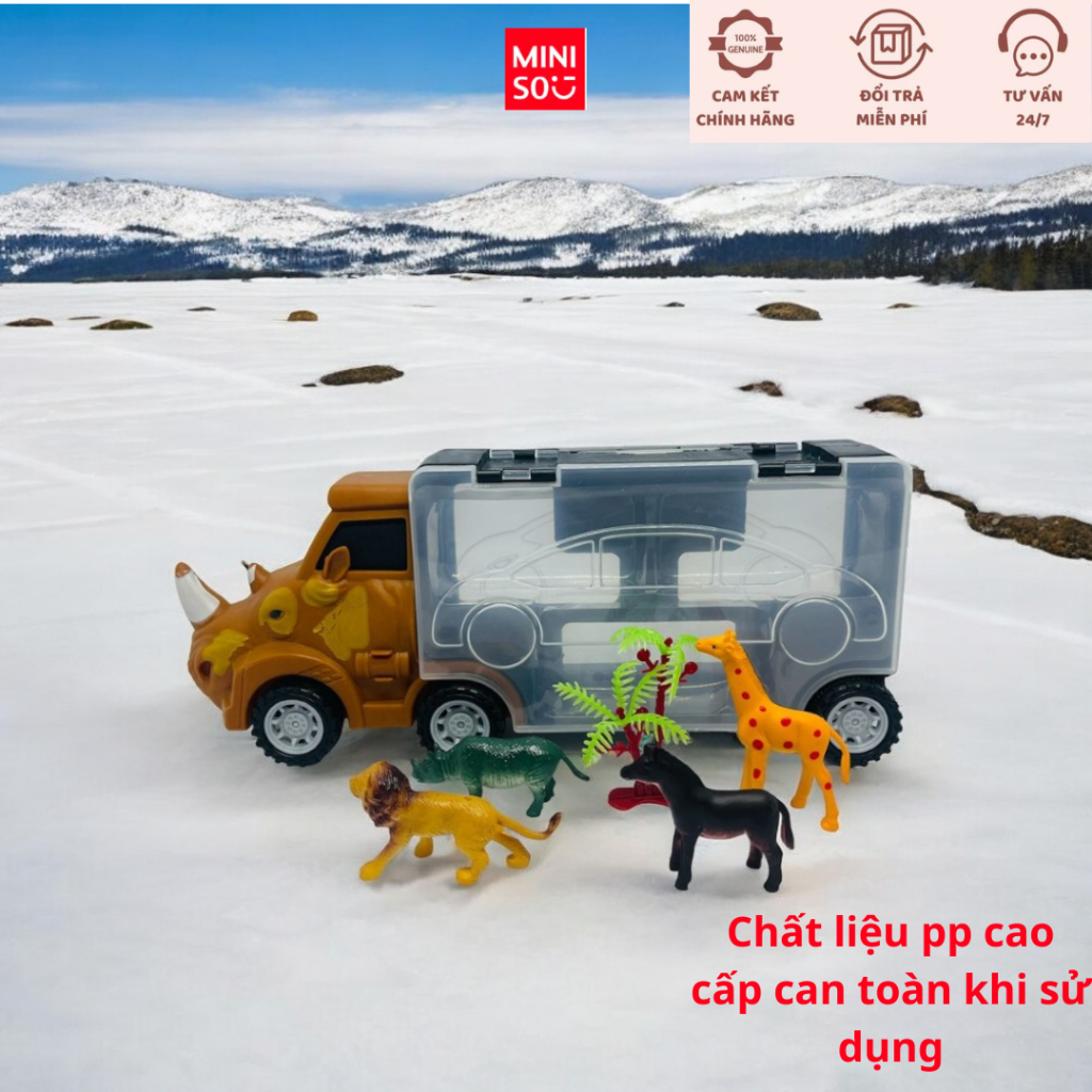 Animals Truck Toy (Rhinoceros Truck) Genuine Safety Miniso | Shopee ...