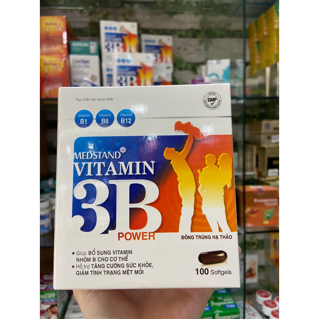 Supplement Vitamin B1 B6 B12 and cordyceps - Vitamin 3B Medstand - Box ...