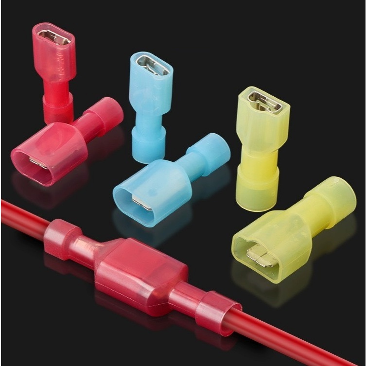 Combo 50 Flat-Pin Power Cord Connector, cosse Quick Connector Wire, cos ...