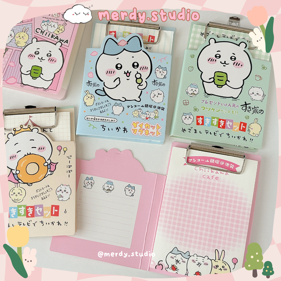 Chiikawa note paper with clipboard package | Shopee Malaysia