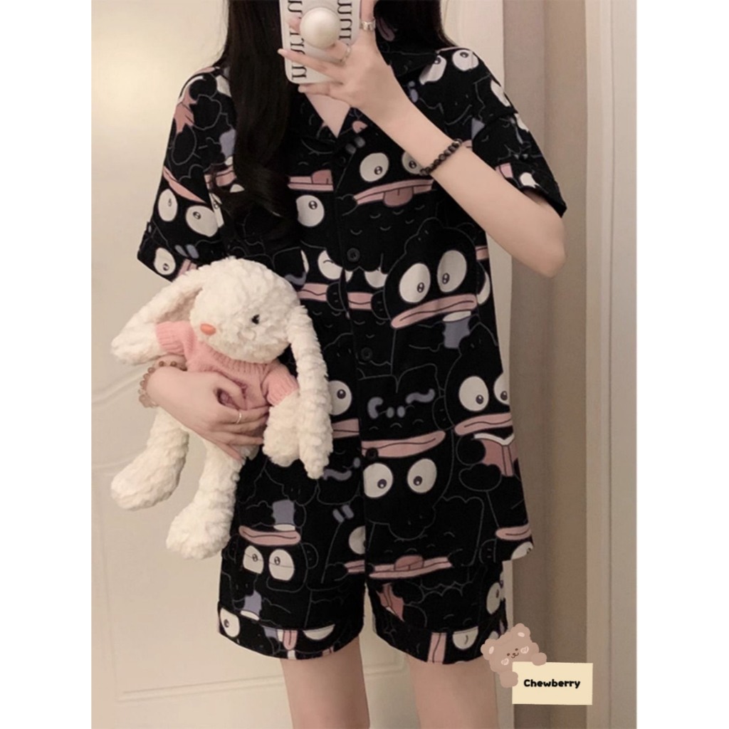 Beautiful TWO-COLOR HEART-SHAPED PIJAMA PADDY SET | Shopee Malaysia