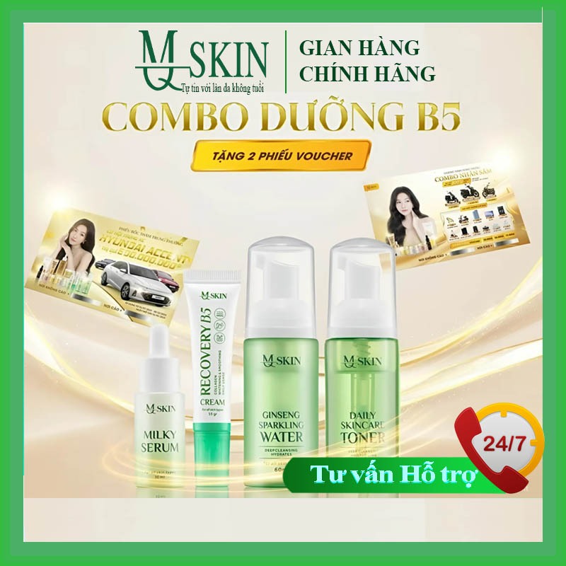 Combo 4 B5 MQ SKIN SKIN Care RestorationPiece (Toner, Makeup Remover ...
