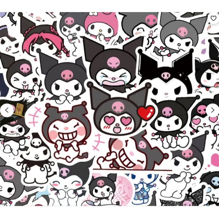 Kuromi cartoon stickers (combo of 30-60 stickers) | Shopee Malaysia