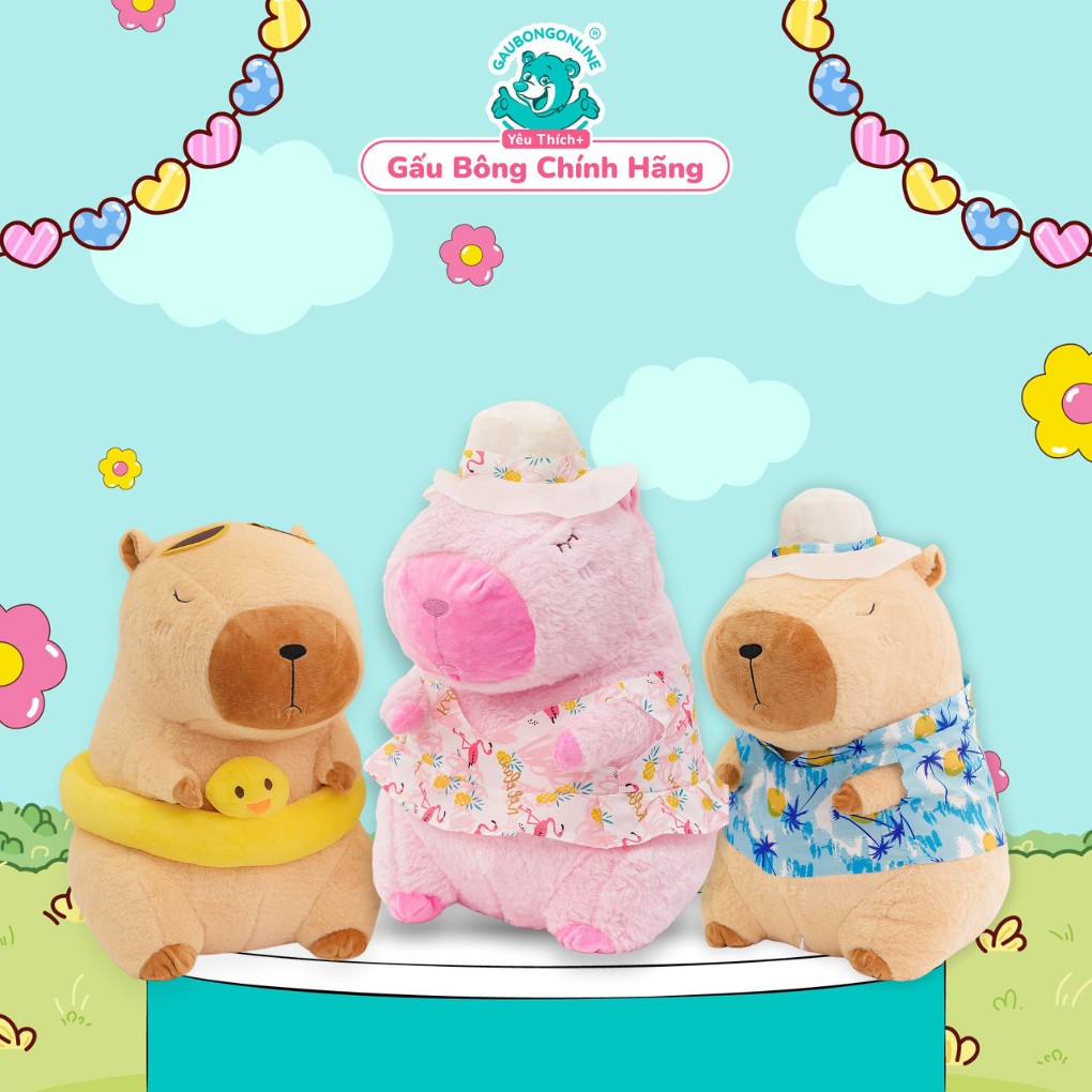 Beach teddy bear capybara beach teddy bear Online capybara beach wear ...