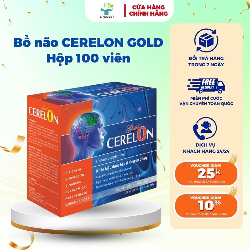 Cerelon GOLD Brain Supplement, Enhance Memory, Increase Cerebral Blood ...