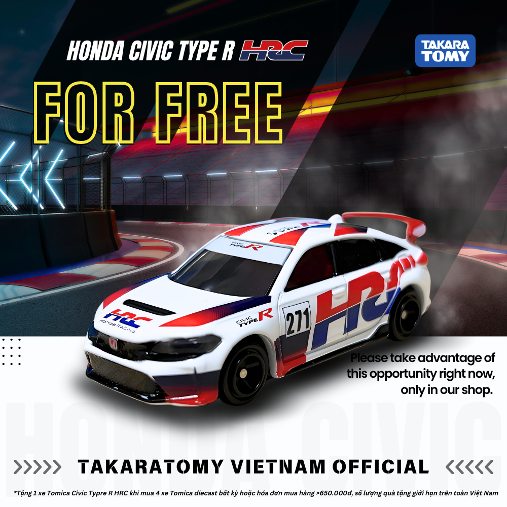 Model car Tomica GWP Honda Civic HRC (Honda Racing) Fullbox Genuine ...