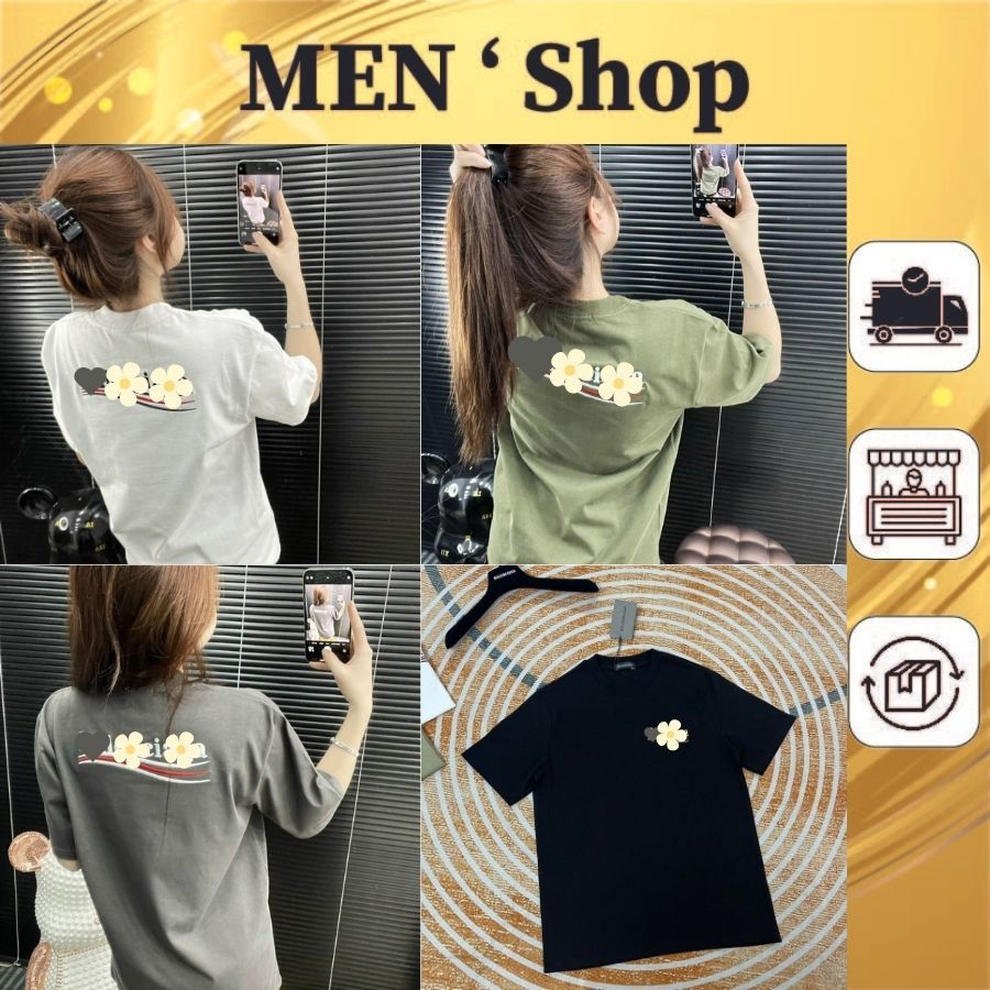BL Men's and Women's T-Shirts with High Quality Double-Sided Letter ...