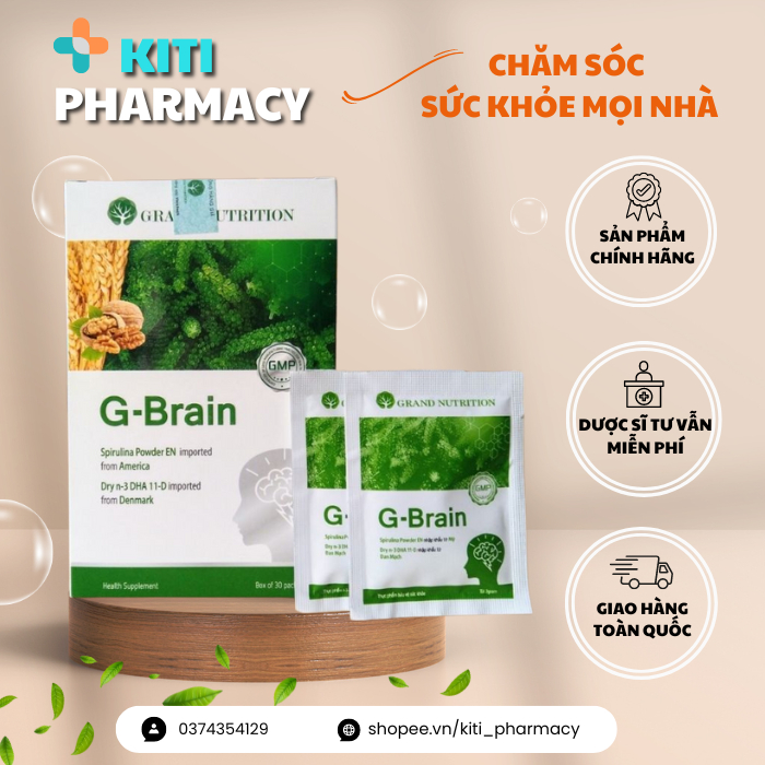 G-brain BRAIN NICE Box of 30 Packets - Supplementing DHA, Vitamins to ...