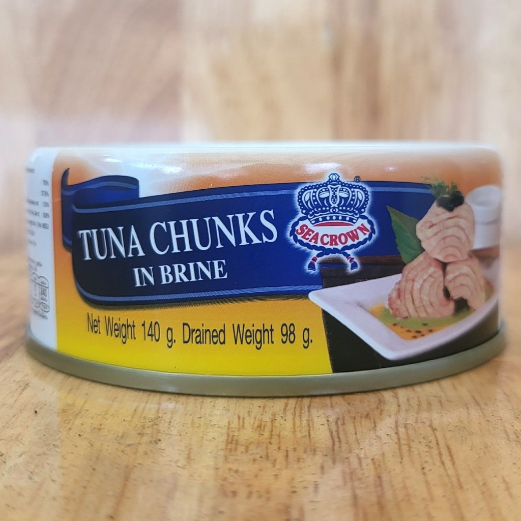SEA CROWN [round box / BLUE 140g] Tuna Chunks in SALT WATER [THAILAND ...