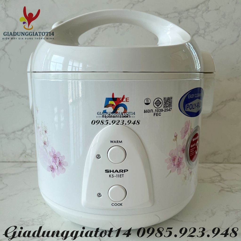 Sharp Thailand Rice Cooker KS-11ET 1.0L Capacity, Capacity 485W ...