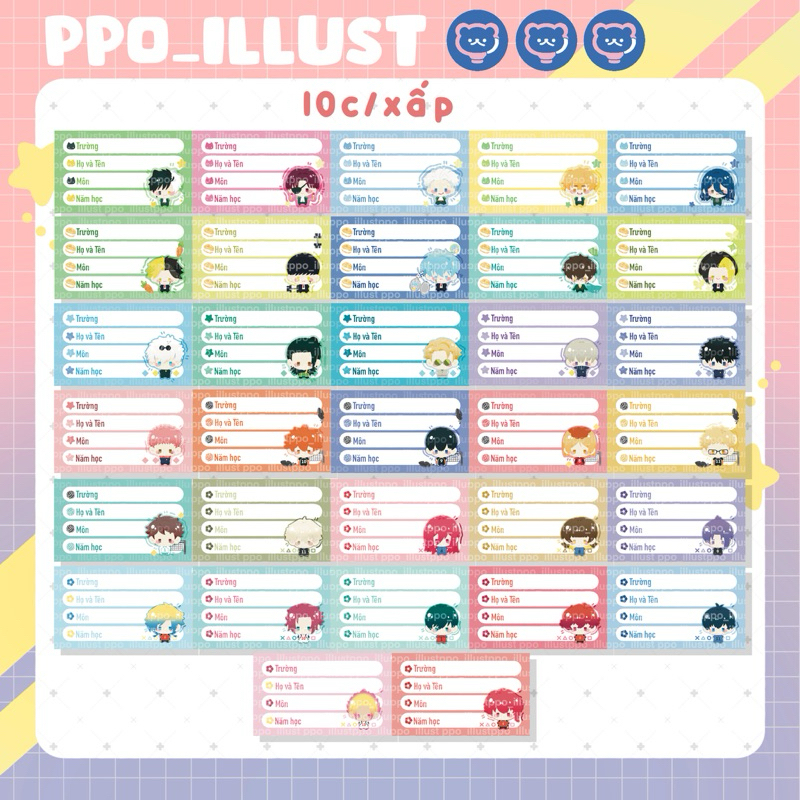 Ppo | [LEVEL 10c] anime notebook labels Blue Lock stickers with rounded ...