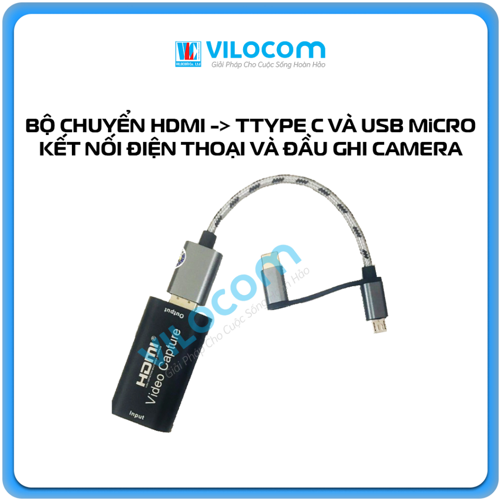 Hdmi to Type C and USB Micro port adapter for phone to camera receiver ...