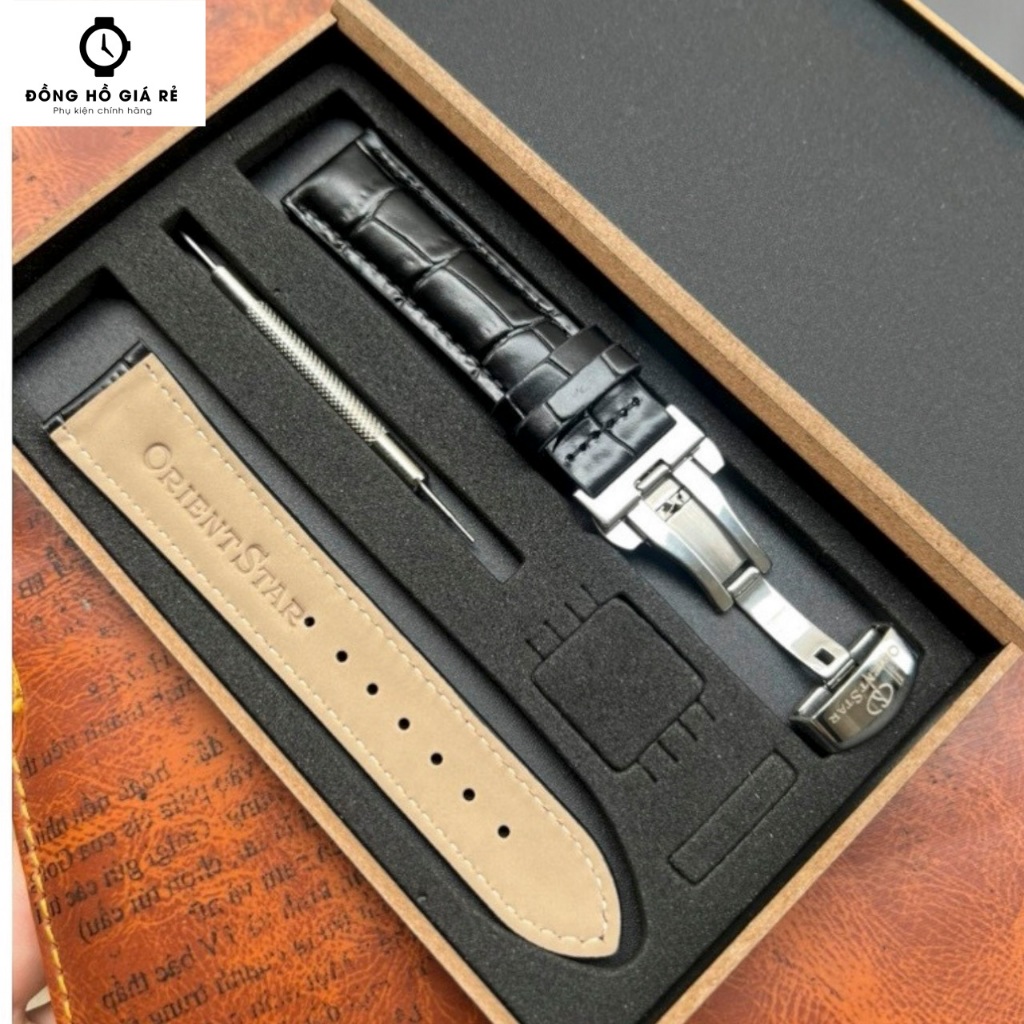 Genuine Orient Star logo push-lock cowhide watch strap [WITH BOX][1 ...
