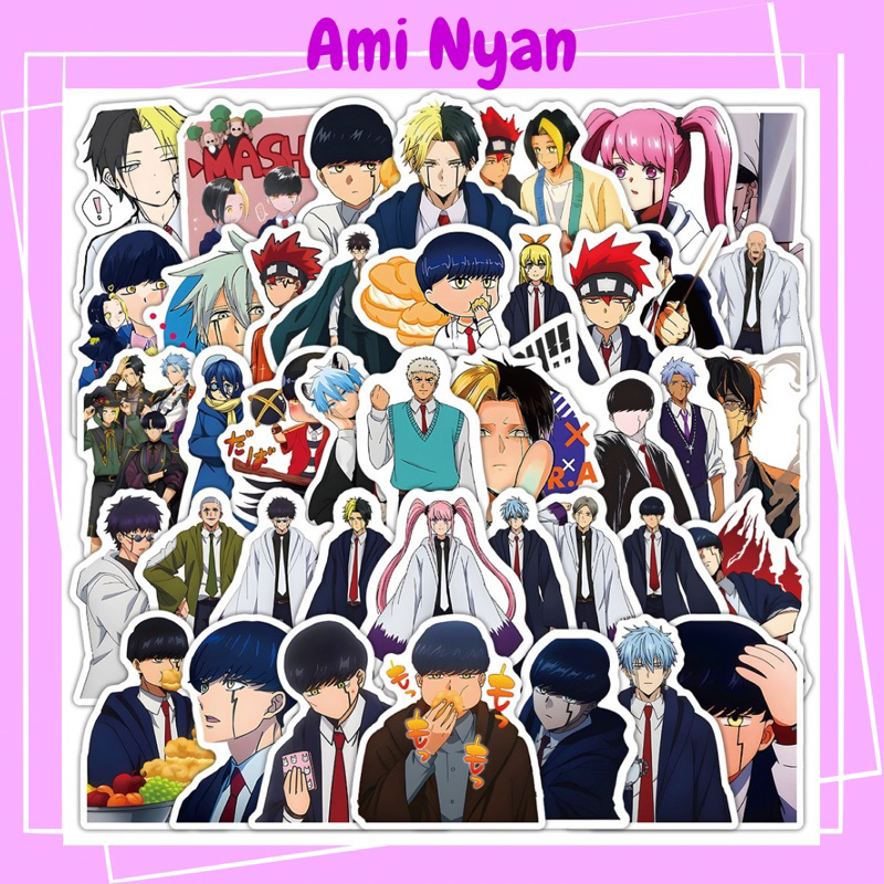 Sticker anime Mashle Magic and Muscles, set Of 50 Cute Waterproof ...