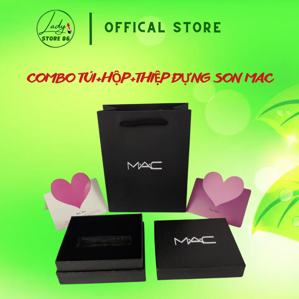 Genuine MAC lipstick bag and box Set, MAC lipstick box Set with bow tie ...