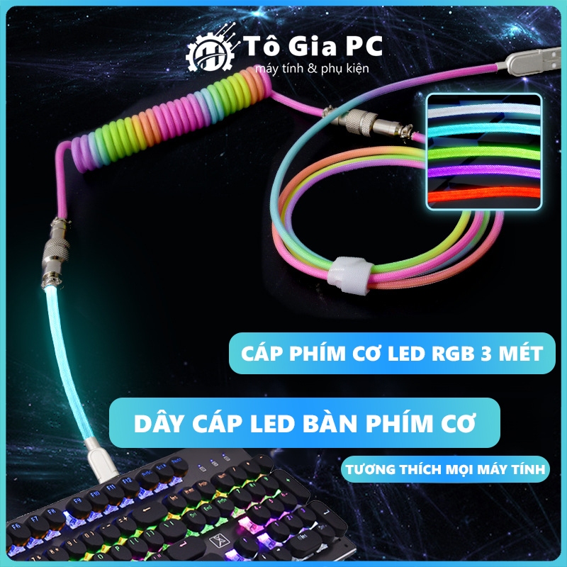 Type c cable for custom mechanical keyboard twisted wire glowing data ...