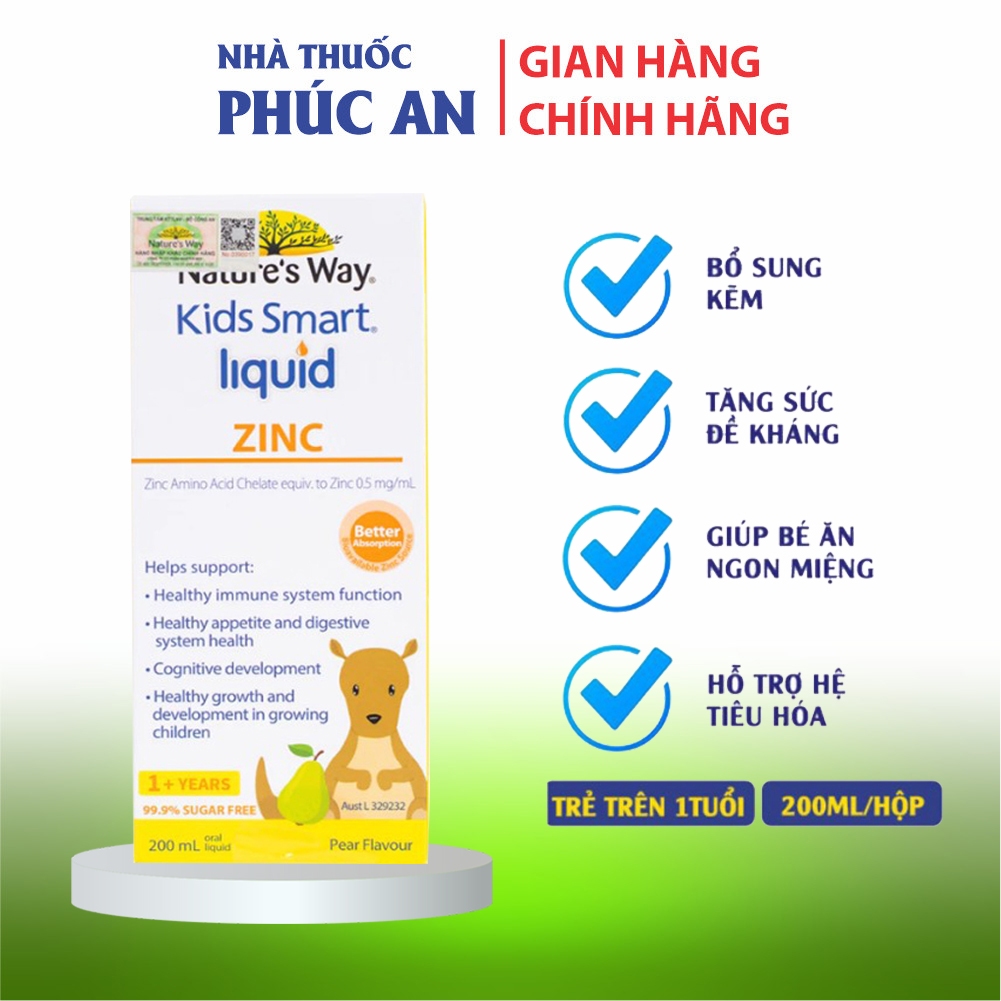 Nature's Way Kids Smart Liquid Zinc Syrup 100ml supplements Zinc ...