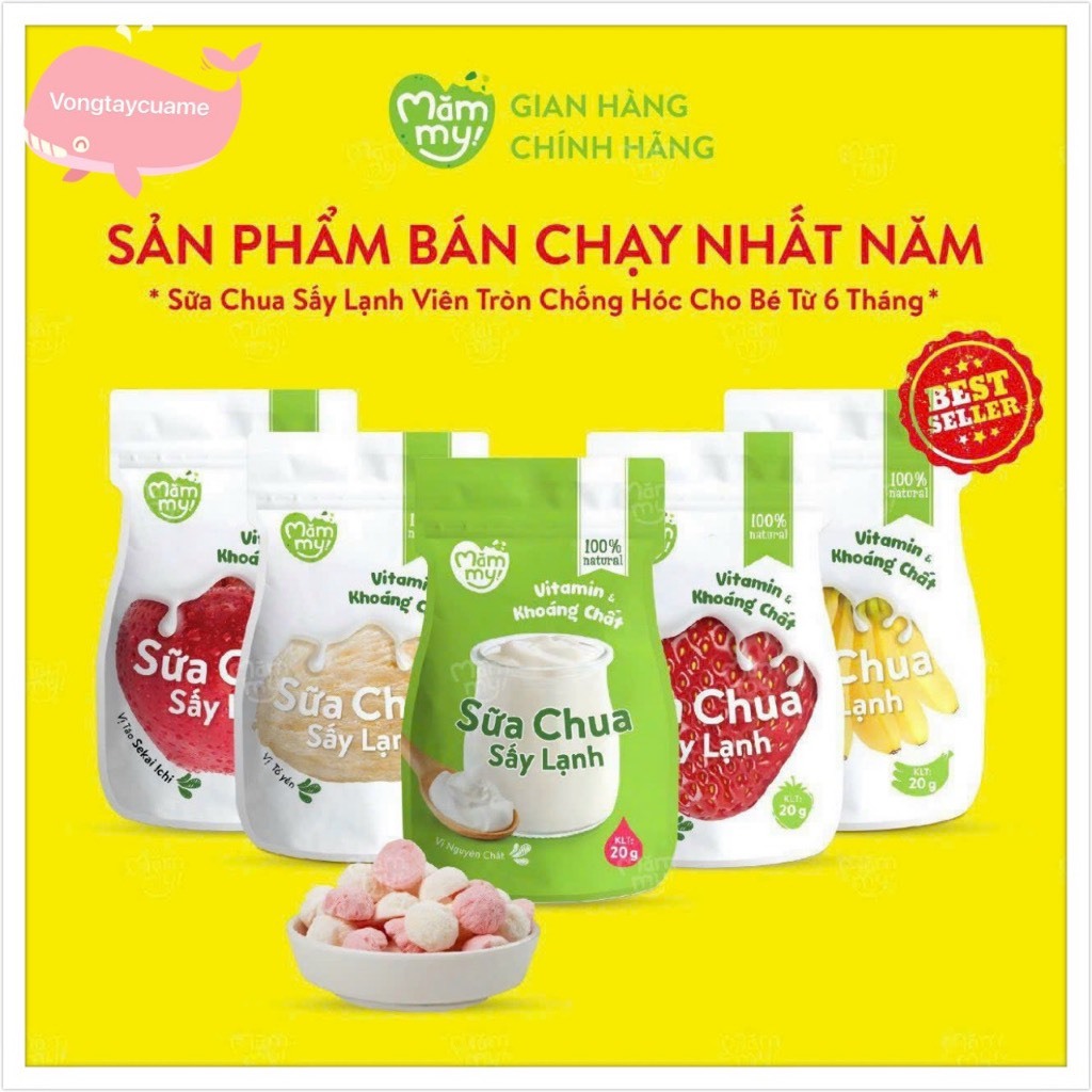 Compilation of dried yogurt Mammy snacks, fruit-flavored yogurt cakes ...