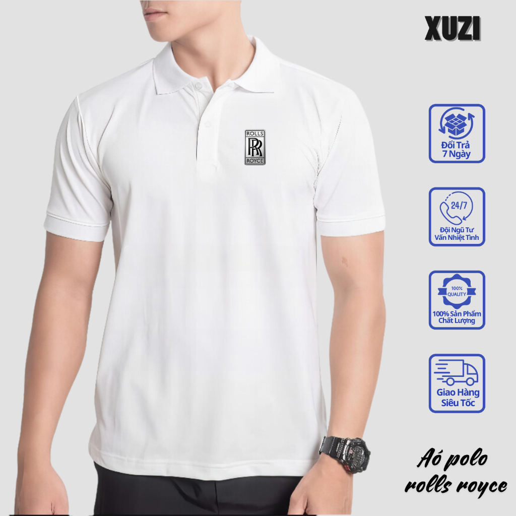 Rolls royce polo shirt, polo shirt, short-sleeved turn-down collar ...