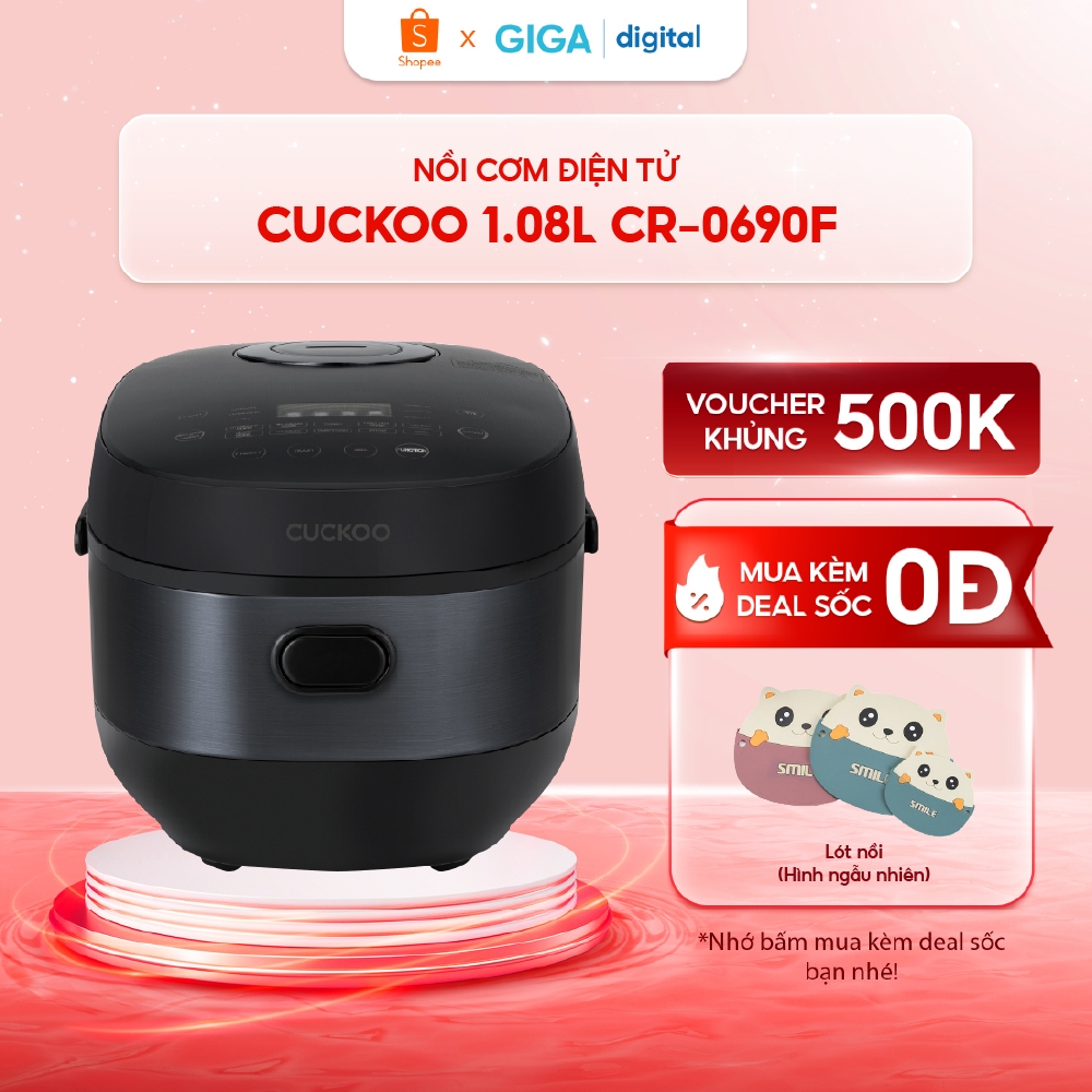 Electronic Rice Cooker Cuckoo 1.08 Liter CR-0690F - 12 Preset Cooking ...