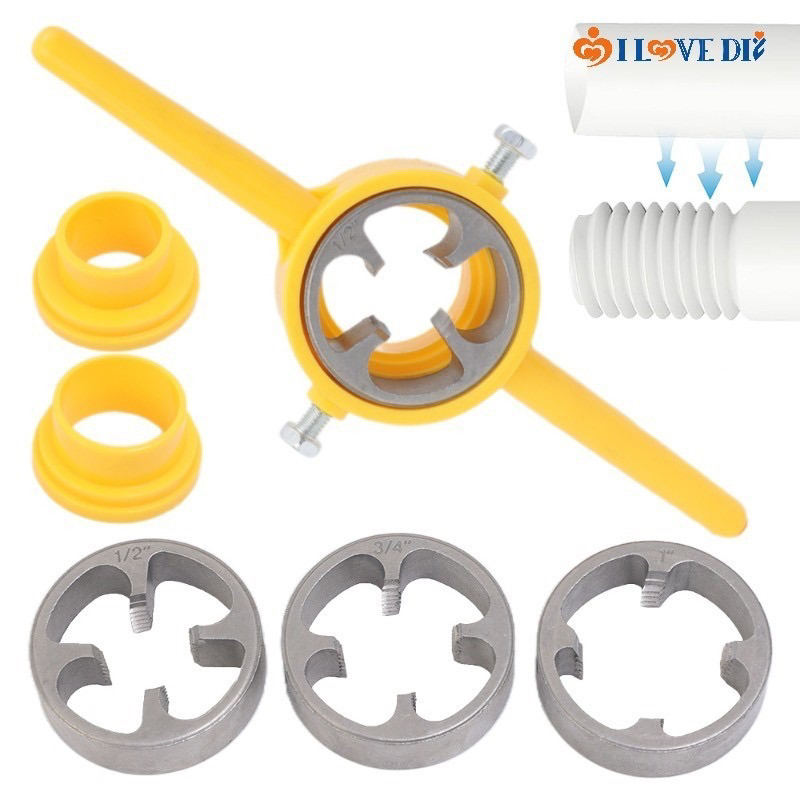 PVC / NPT Thread Making Kit 6pcs 60 Taper Pipe 1/2 Inch 3/4 Inch 1 Inch ...